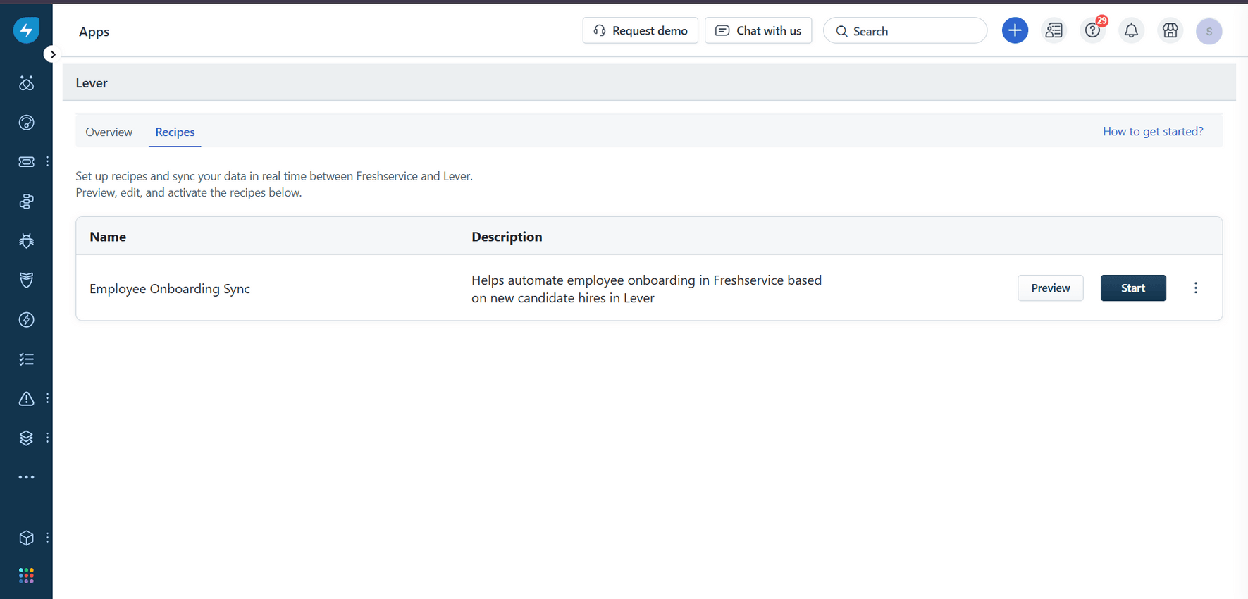 Freshservice Lever Connector App Integration | Freshworks Marketplace